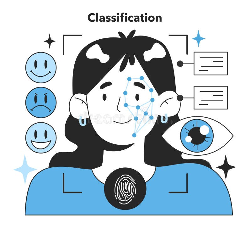 Classification Artificial Neural Network Application Stock Vector