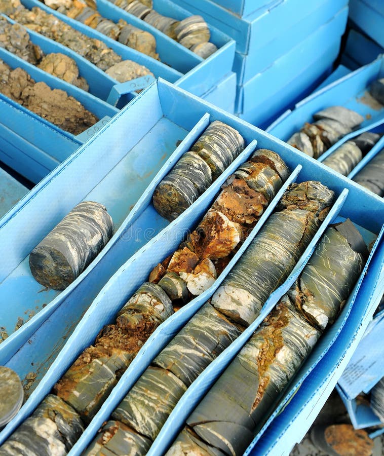 Classification Box of Rock Drilling Samples in a Geological Survey ...