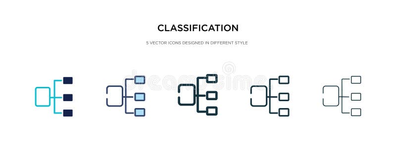 Classification Icon. Trendy Modern Flat Linear Vector Classification ...
