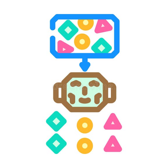 Classification Machine Learning Color Icon Vector Illustration Stock ...