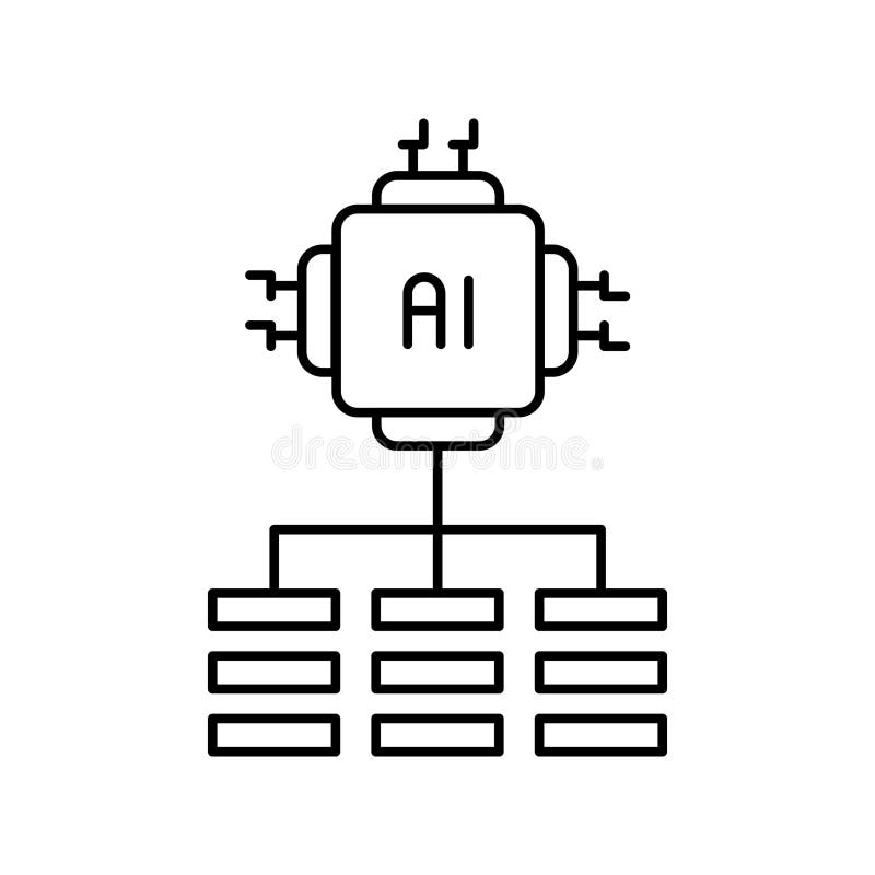 Classification Tasks Lline Icon. Stock Vector - Illustration of ...