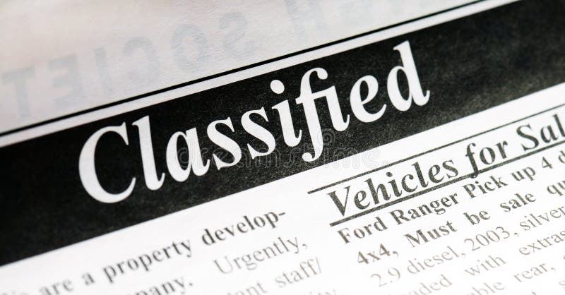 Classified Ads stock photo. Image of employment, sale, newspaper - 340102