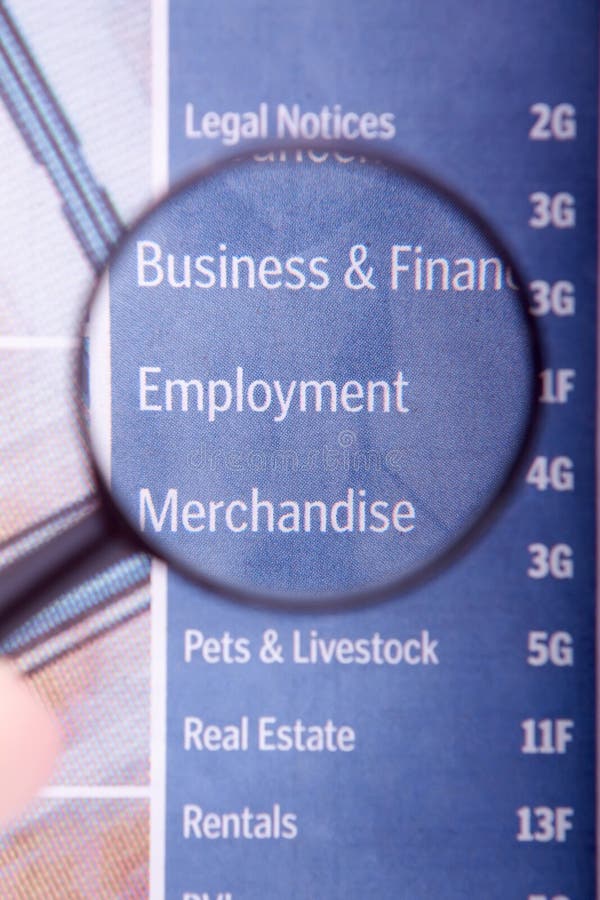 Classified ads stock image. Image of text, newspaper - 13460649