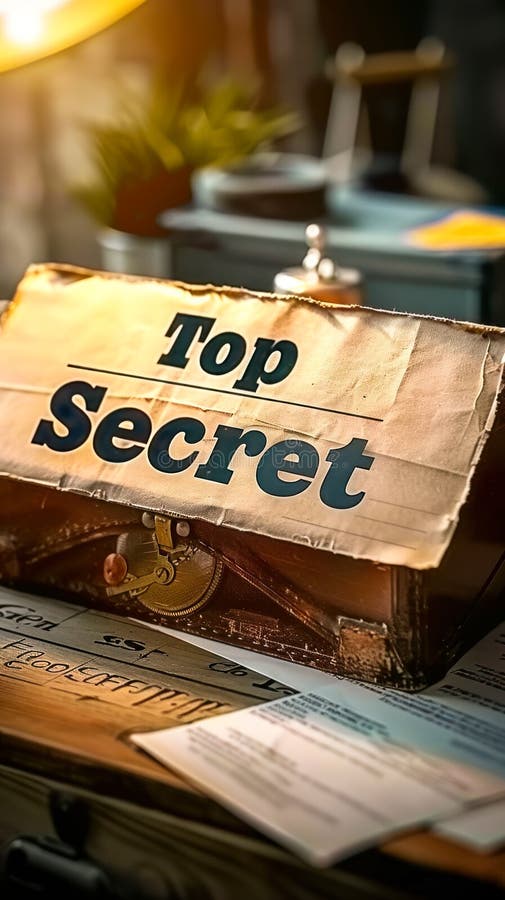 Classified Document Labeled Top Secret on an Office Desk Indicating ...
