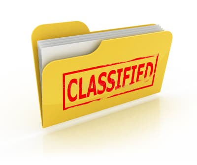 Classified folder icon stock illustration. Illustration of modern ...