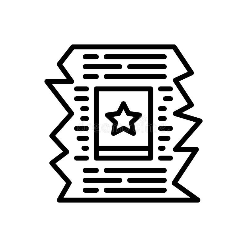 Black Line Icon for Classified, Confidential and Secret Stock Vector ...