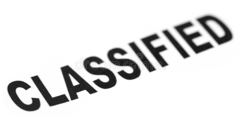 Classified Printed in Paper Stock Photo - Image of official, cover ...