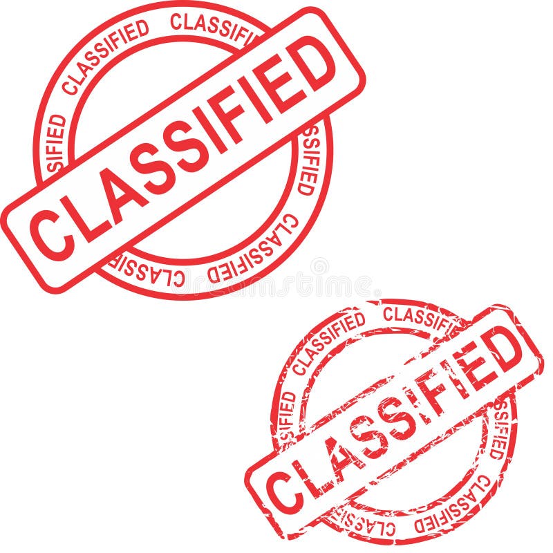 Classified Red Stamp Sticker in Vector Format Very Easy To Edit Stock ...