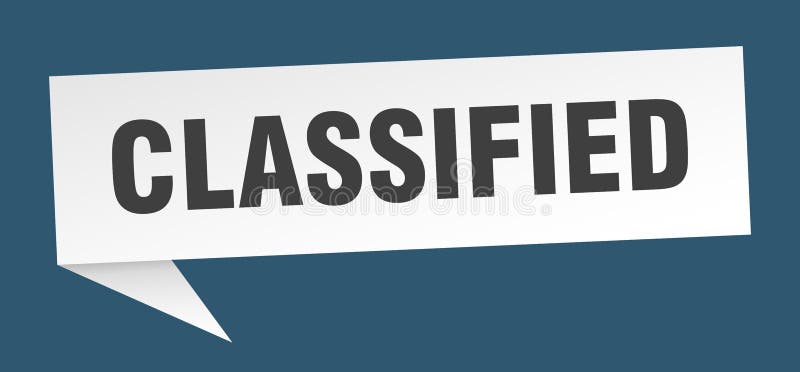 Classified speech bubble. stock vector. Illustration of bubble - 153852379