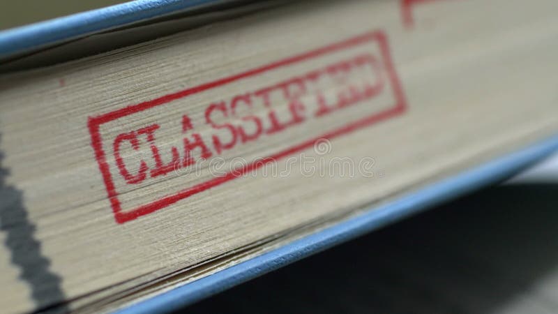 Classified Stamp on Document Papers Stock Video - Video of stamp, label ...