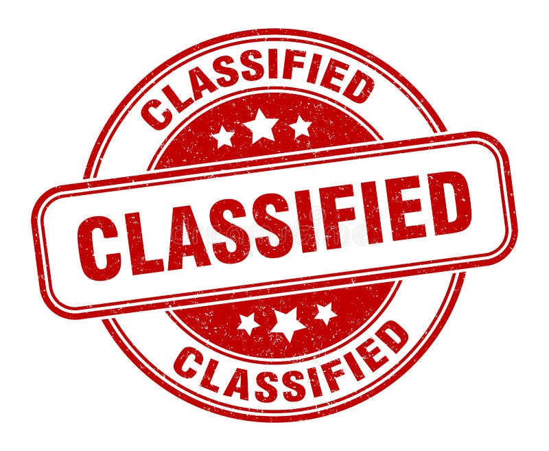 Classified stamp stock vector. Illustration of template - 124938799