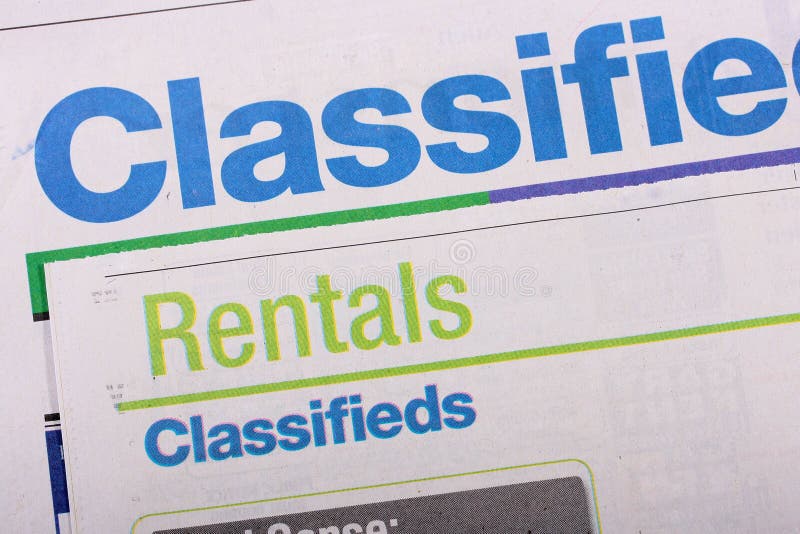 Classified Ad stock image. Image of magnifying, newspaper - 24513075