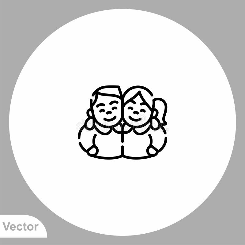 Classmate Vector Icon Sign Symbol Stock Vector - Illustration of black ...