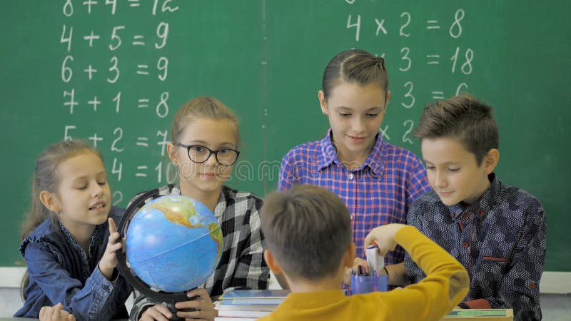 Classmates Posing Together in a Classroom Stock Footage - Video of line ...
