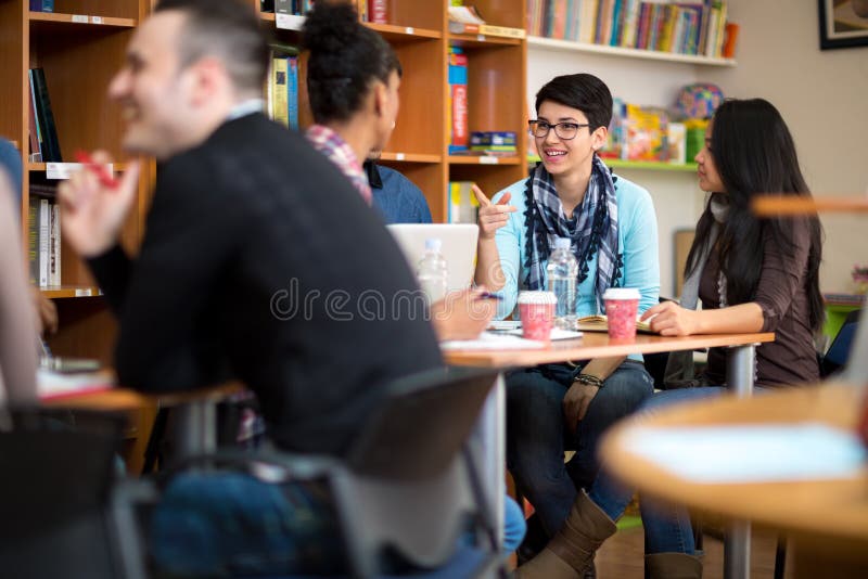 Classmates Socializing after Class Stock Photo - Image of girls ...