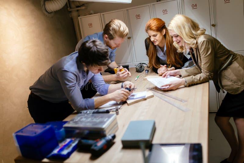 Classmates Working on a Project Together Stock Image - Image of social ...