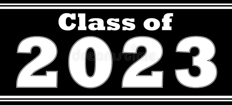 Class of banner black 2023 stock illustration. Illustration of graduate ...