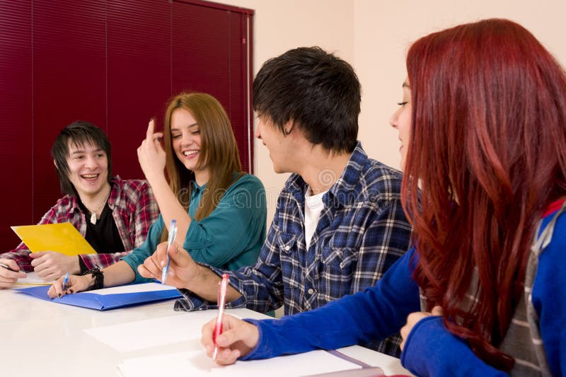 Distracted students stock photo. Image of class, male - 24168790