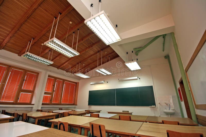 Traditional Classroom Interior Stock Image - Image of hall, school ...