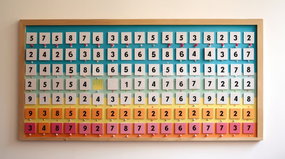 Classroom addition table stock illustration. Illustration of colorful ...