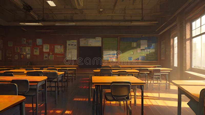 Classroom Atmosphere in the Morning or after School, Good Quality by ...