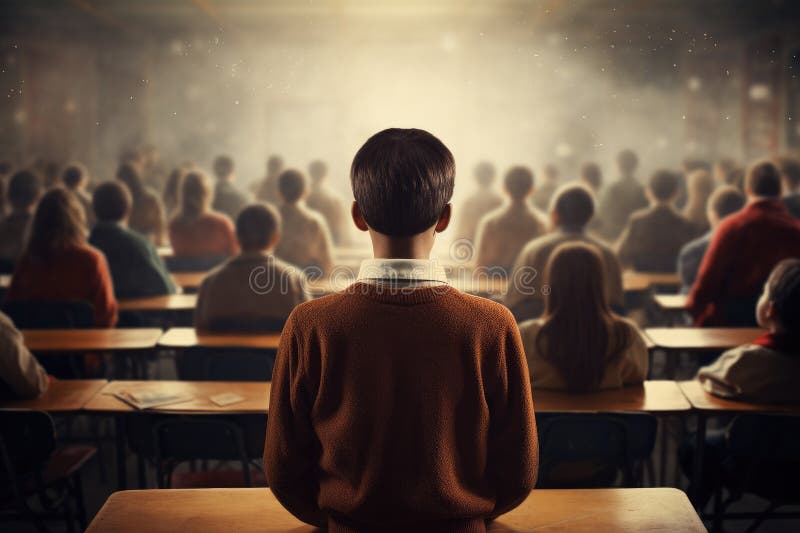 Classroom Background, Student Standing Facing Back, Back To School ...