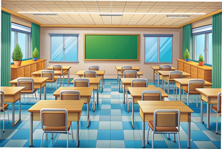 Classroom Background Vector Illustration Stock Illustration ...