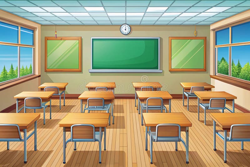 Classroom Background Vectors Stock Illustration - Illustration of ...