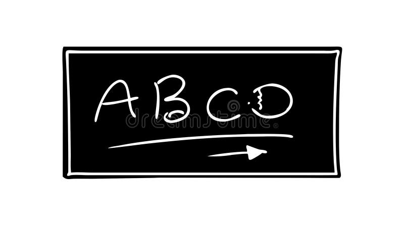 Classroom Blackboard ABCD Lesson Icon, Vector Design Generative AI ...