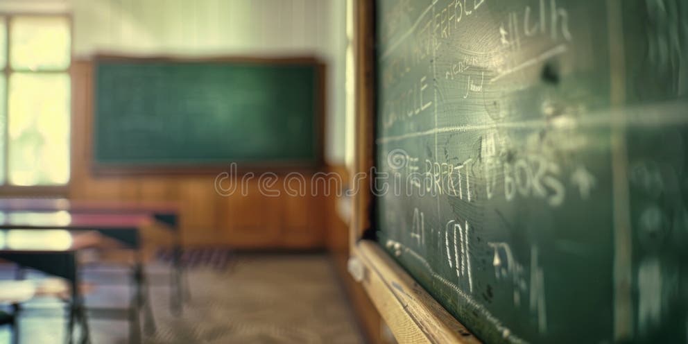 Classroom with Blackboard stock photo. Image of lecture - 371379566
