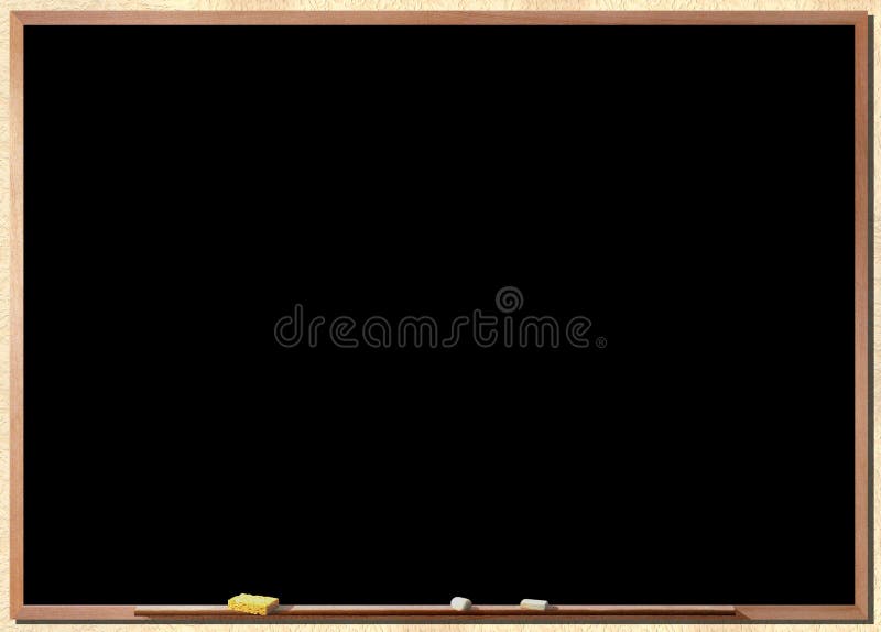 Classroom Chackboard. Clean Black Board. Stock Photo - Image of ...