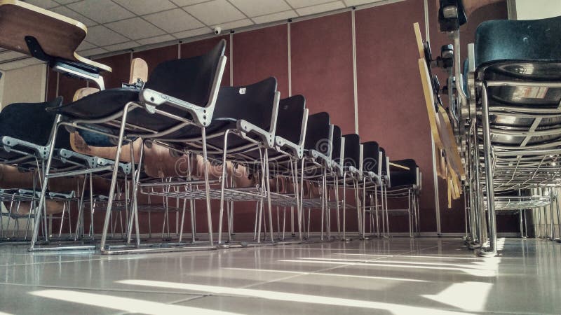 Classroom with Chairs and Desks in a Public School in Nicaragua. Stock ...