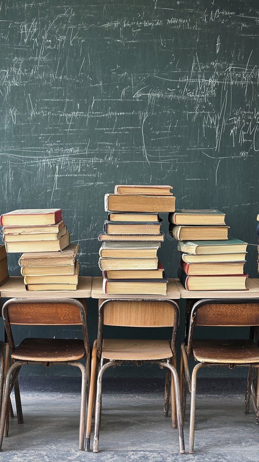 Classroom with Chairs Stacked on Desks Symbolizing an Unexpected ...
