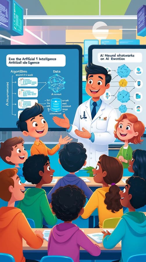 Classroom Collaboration with Diverse Students Using Technology Stock ...