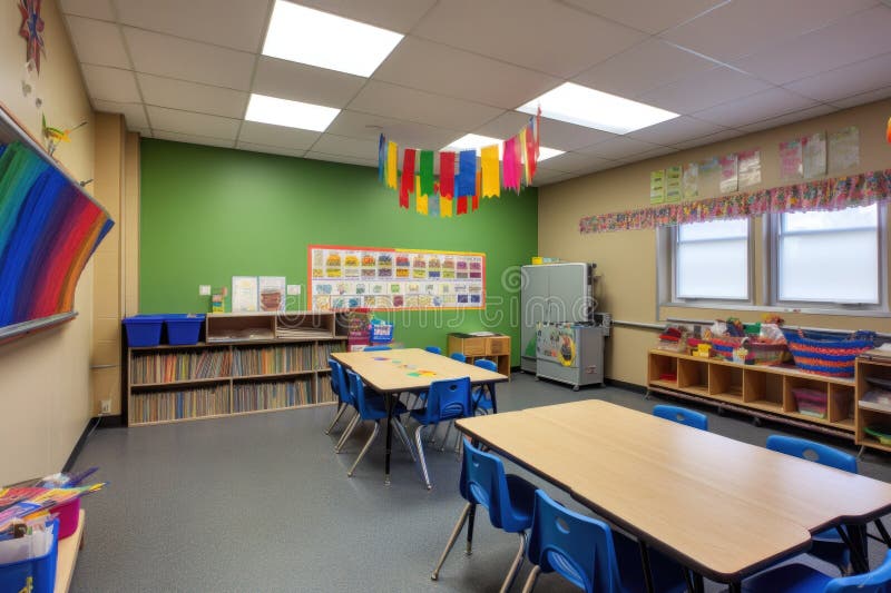A Classroom with Colorful and Engaging Learning Materials, Ready for ...