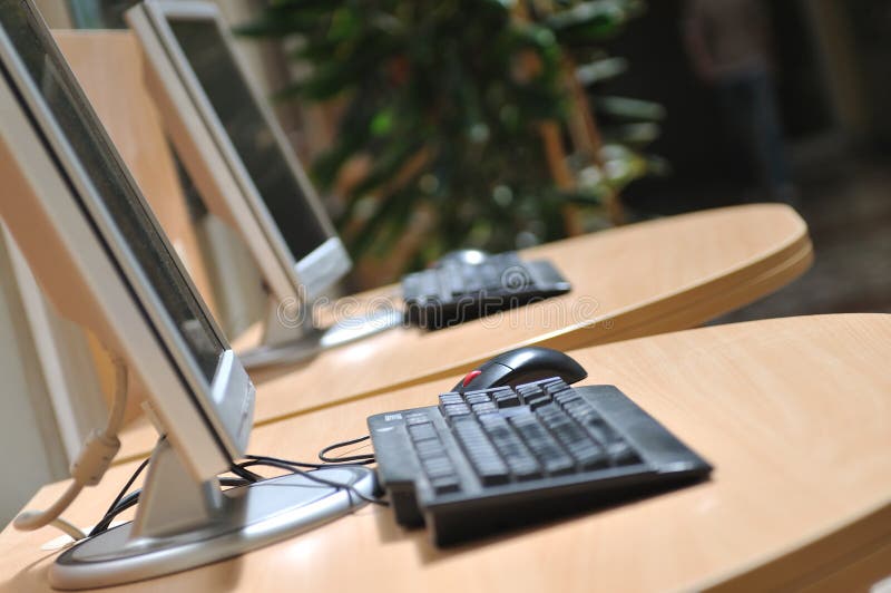Classroom computer stock photo. Image of internet, desk - 9514166