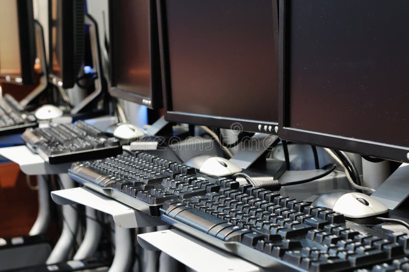 Classroom computer stock image. Image of office, tech - 349925327