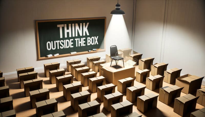 Classroom of Conformity Spotlight on the Chair Outside the Think ...