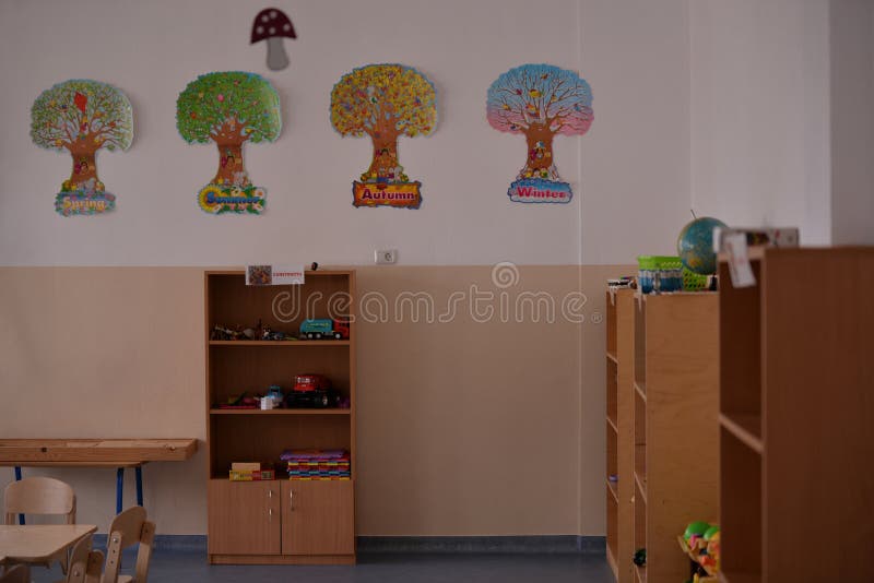 Classroom Decorations for Small Kindergarten Children. School in the ...