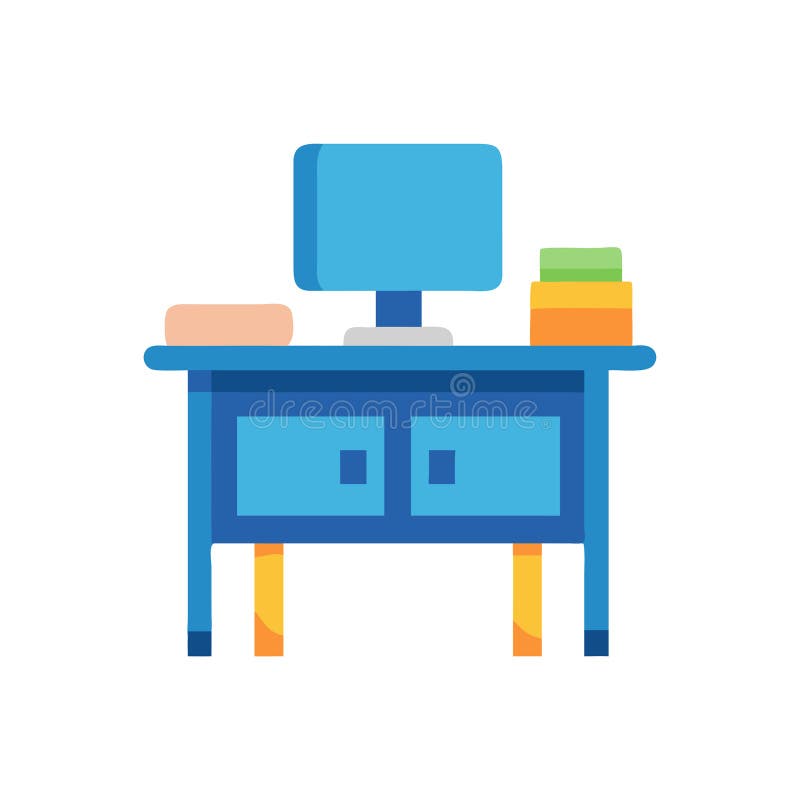 Classroom Desk Icon for Teachers Stock Vector - Illustration of ...