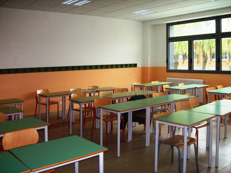 Classroom in high school stock image. Image of door - 100130061