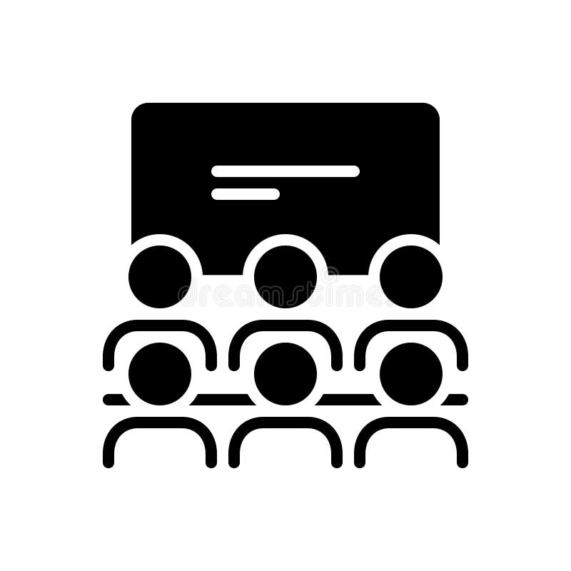 Black Solid Icon for Classroom, Digital and Student Stock Vector ...