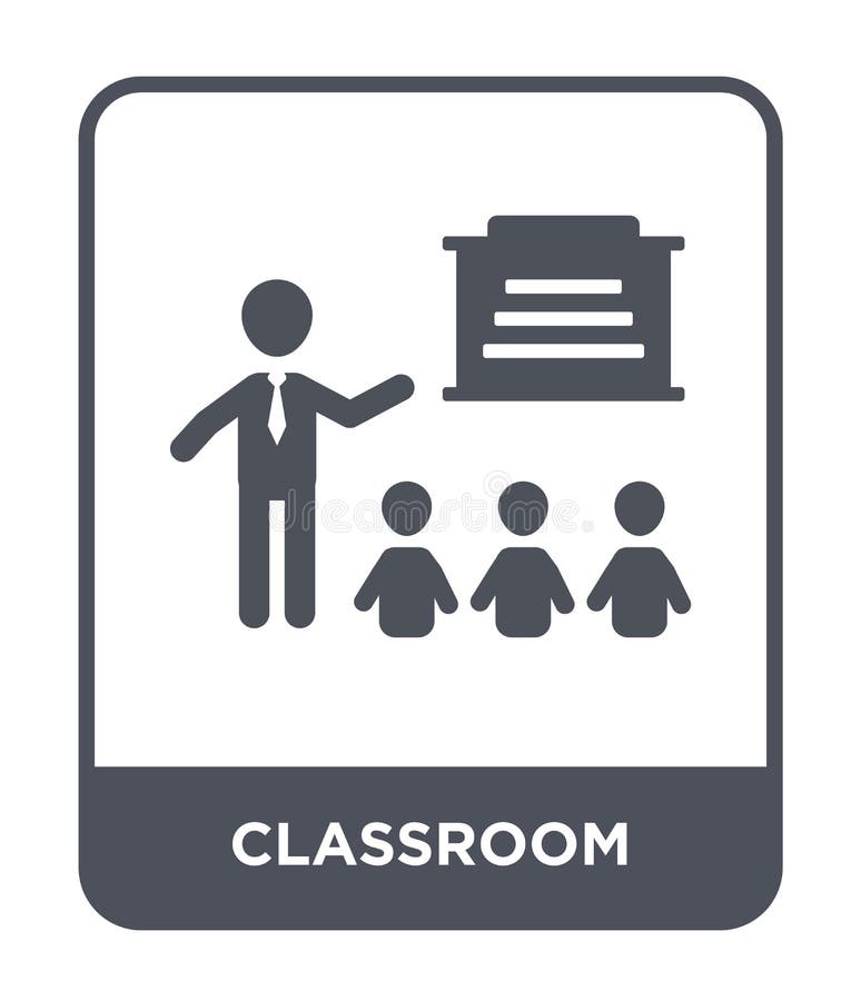Classroom Icon in Trendy Design Style. Classroom Icon Isolated on White ...