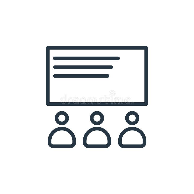 Classroom Icon Vector from School and Education Line Concept. Thin Line ...