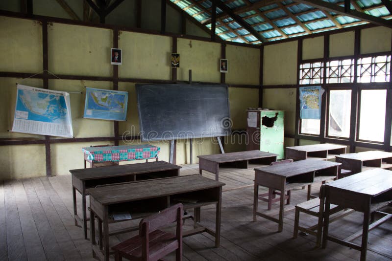 Classroom indonesia stock image. Image of village, papua - 99560949