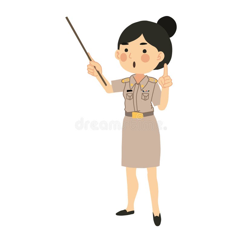 Classroom Instruction Concept. Thai Female Teacher in Classroom with ...