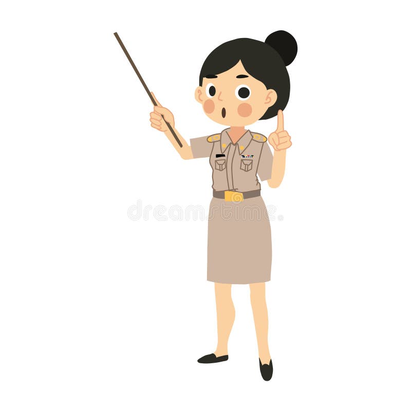 Classroom Instruction Concept. Thai Female Teacher in Classroom with ...