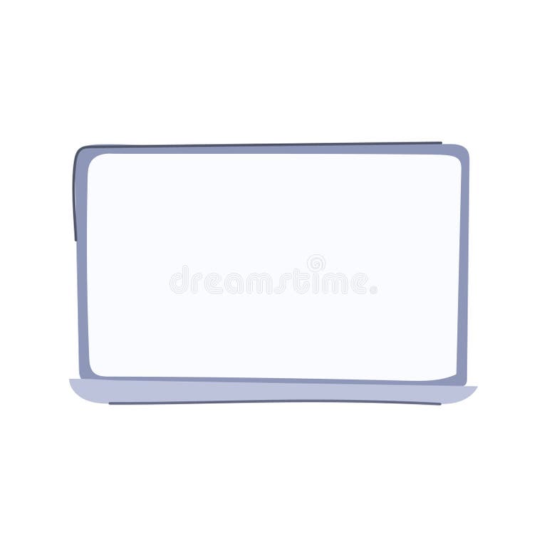 Classroom Interactive Smartboard Cartoon Vector Illustration Stock ...