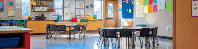 Classroom Interior with a Focus on Detail and Accuracy. the Room is ...