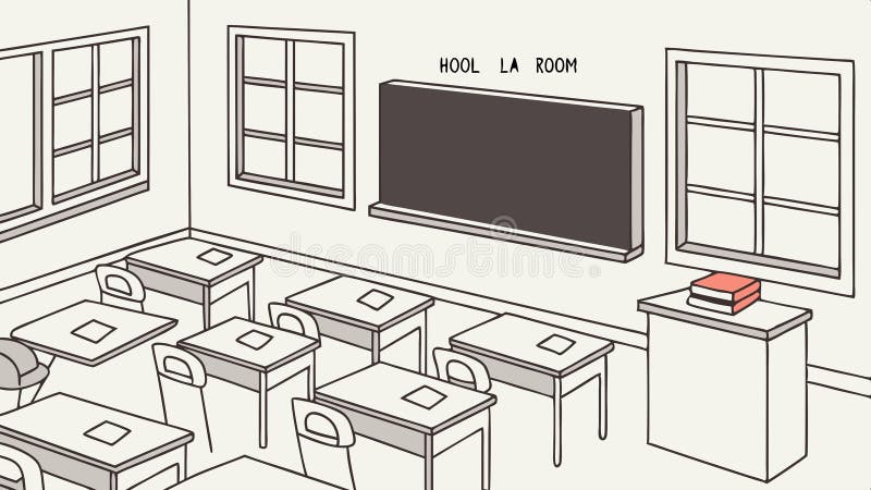 Classroom Interior Illustration, School Room and Education Space Vector ...